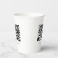 Custom Business QR Code Website Menu Professional Paper Cups | Zazzle