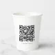 Custom Business QR Code Website Menu Professional Paper Cups | Zazzle