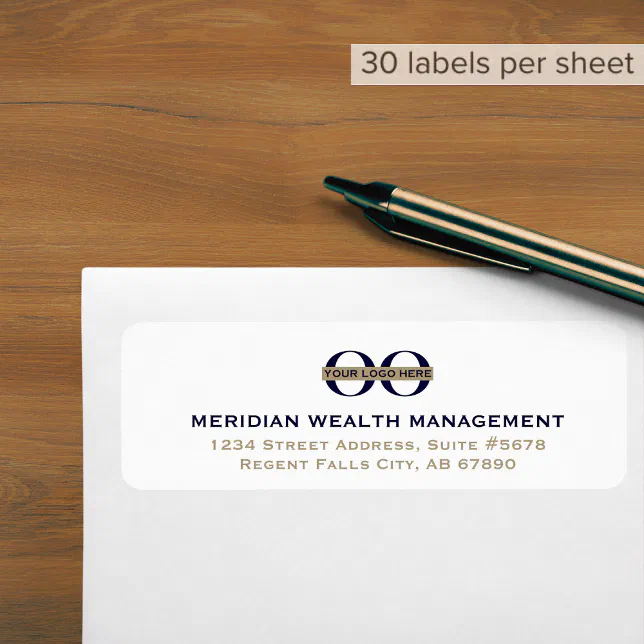 Custom Business Return Address Label with Logo | Zazzle