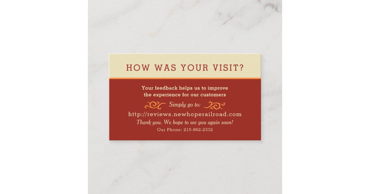 Custom Business Review Us Business Card | Zazzle