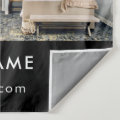 Custom Business Table Runner Banner Real Estate Tapestry | Zazzle