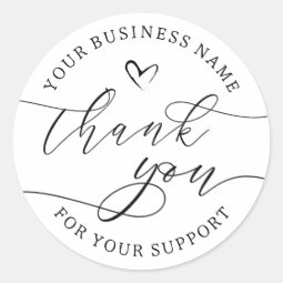 Custom Business Thank You Product Label Script | Zazzle