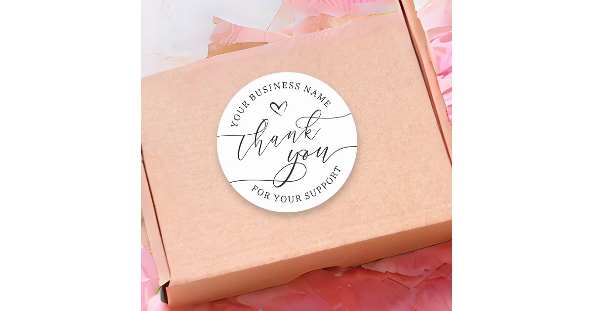 Custom Business Thank You Product Label Script | Zazzle