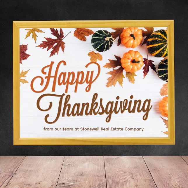 Custom Business Thanksgiving Pumpkin Patch Poster | Zazzle