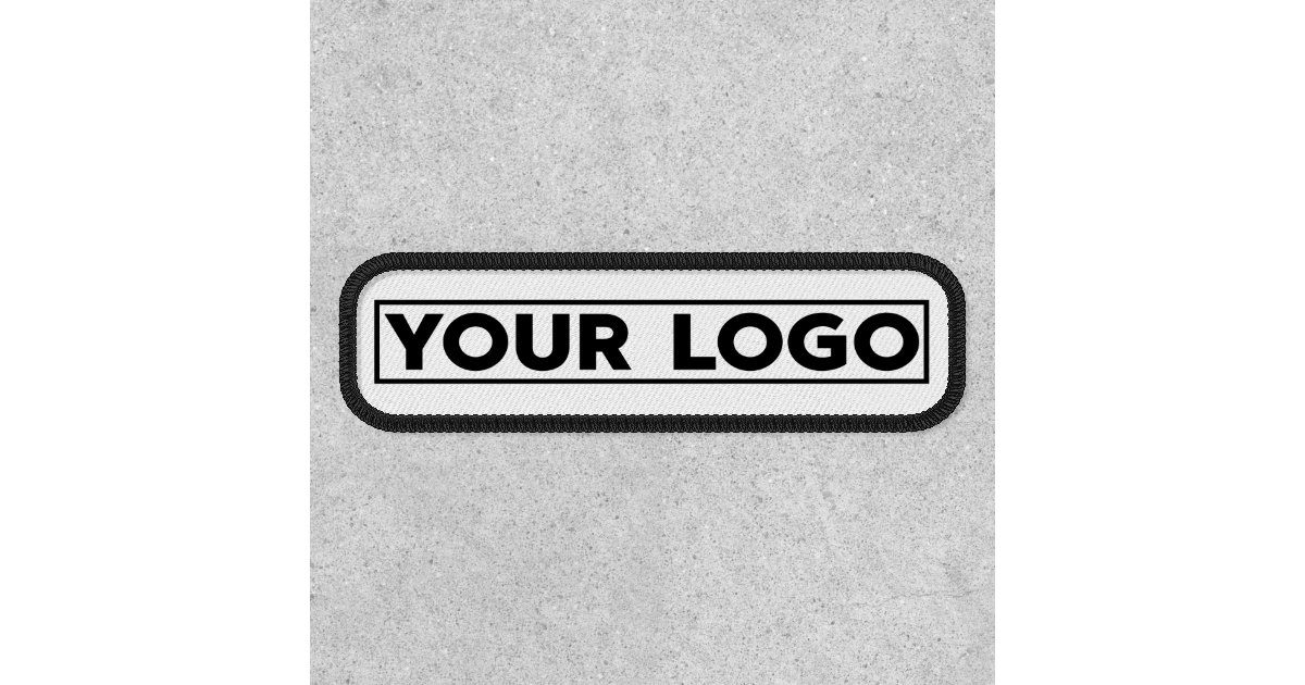 Custom Business Wide Logo Branded Rectangle Patch | Zazzle