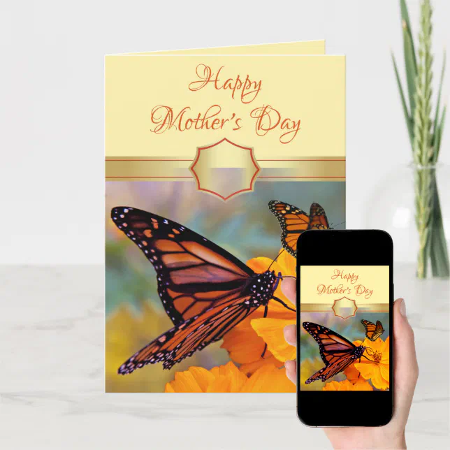Custom Butterfly Mother's Day Card | Zazzle