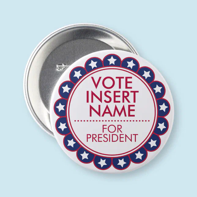 Custom Button Pin Vote Election Political Campaign | Zazzle