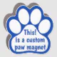 Custom by You Paw Print - Royal Blue on White Car Magnet | Zazzle