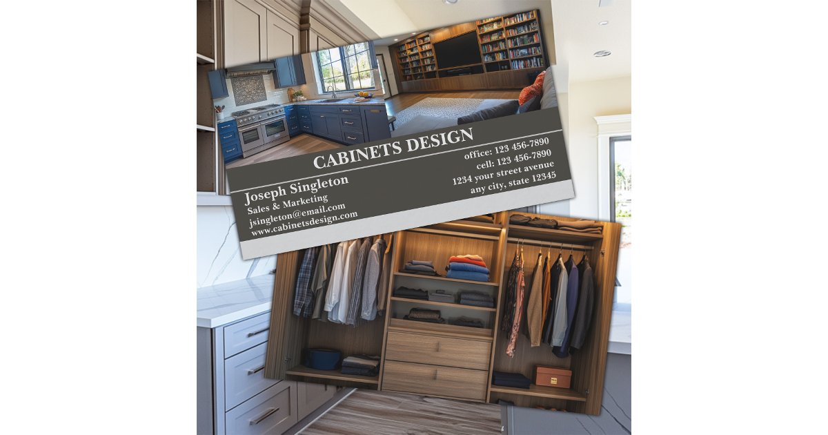 Custom Cabinet Installation Business Card | Zazzle