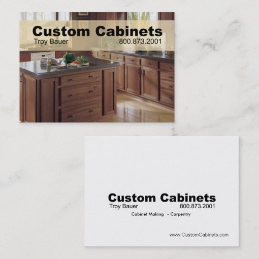 Custom Cabinets - Carpenter, Home Improvement Business Card | Zazzle