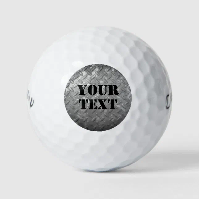 Custom Callaway golf balls with steel plate design | Zazzle