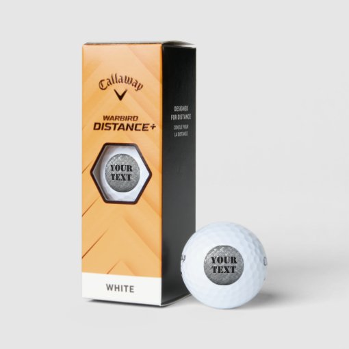 Custom Callaway golf balls with steel plate design | Zazzle