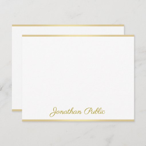 Custom Calligraphed Template Gold Script Text Flat | Zazzle