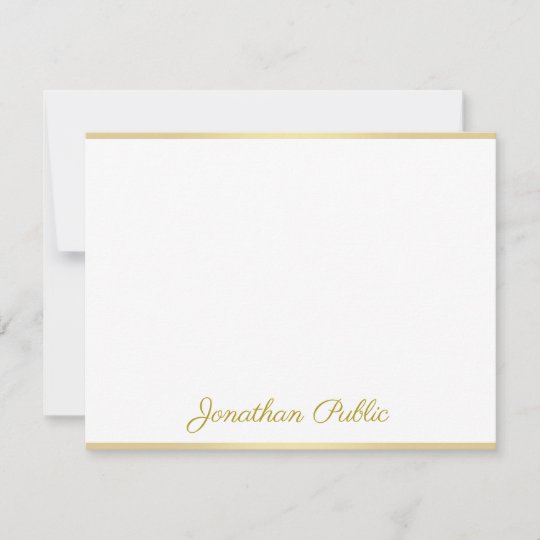 Custom Calligraphed Template Gold Script Text Flat | Zazzle.com