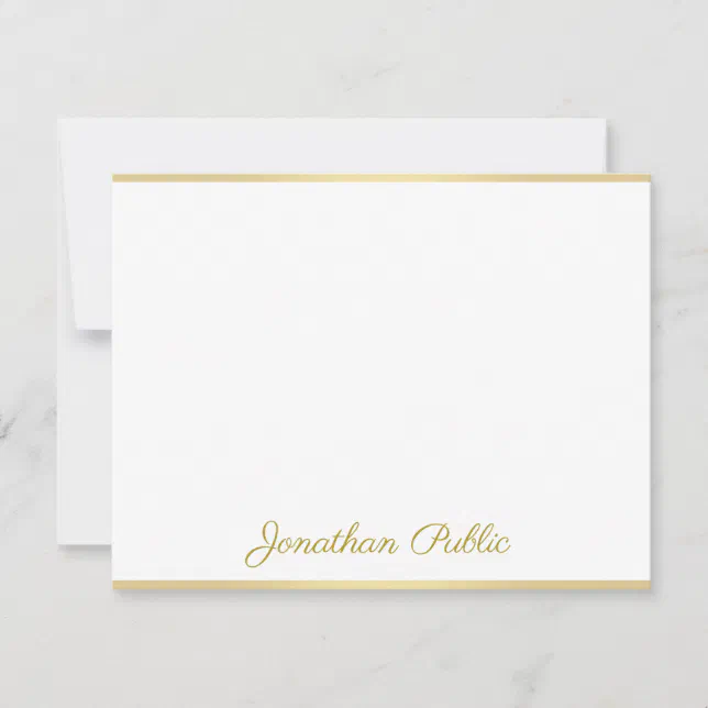 Custom Calligraphed Template Gold Script Text Flat | Zazzle