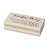 Custom Calligraphy Script Name And Address Rubber Stamp | Zazzle