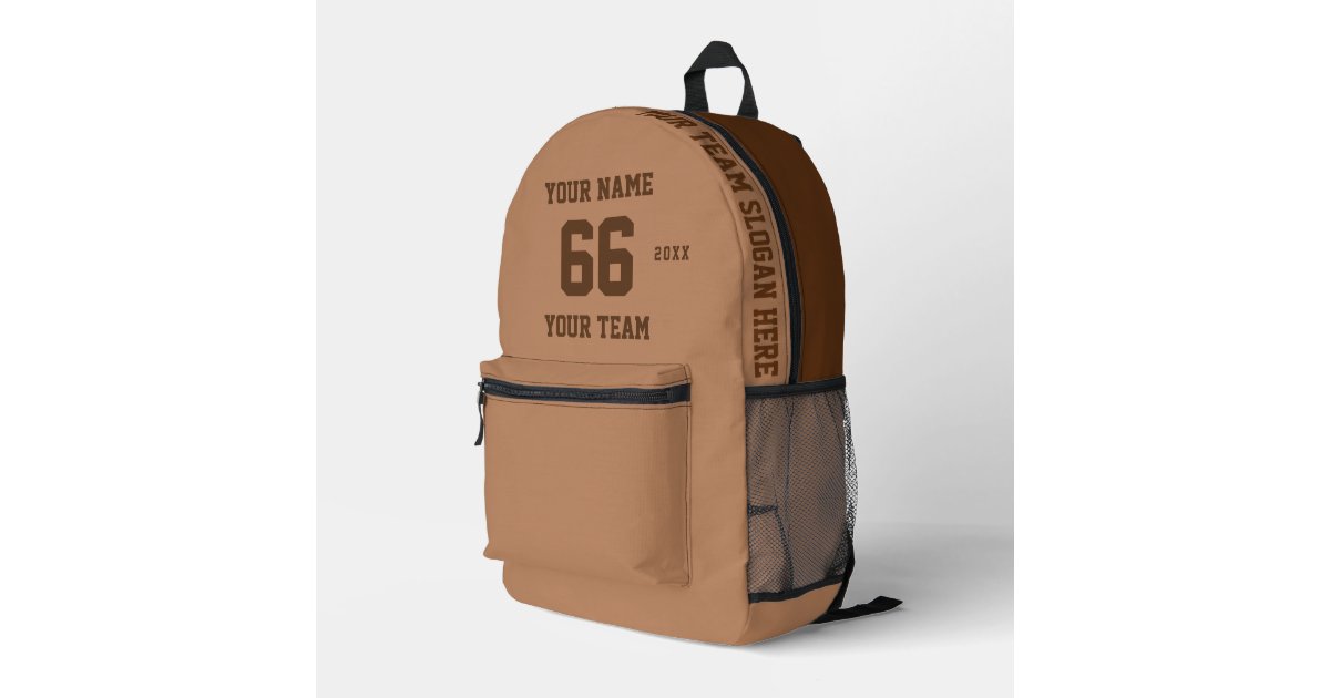 Custom Camel Name, Number, Team Sport Printed Backpack | Zazzle