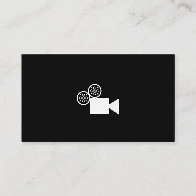 Custom Camera business card (black) | Zazzle