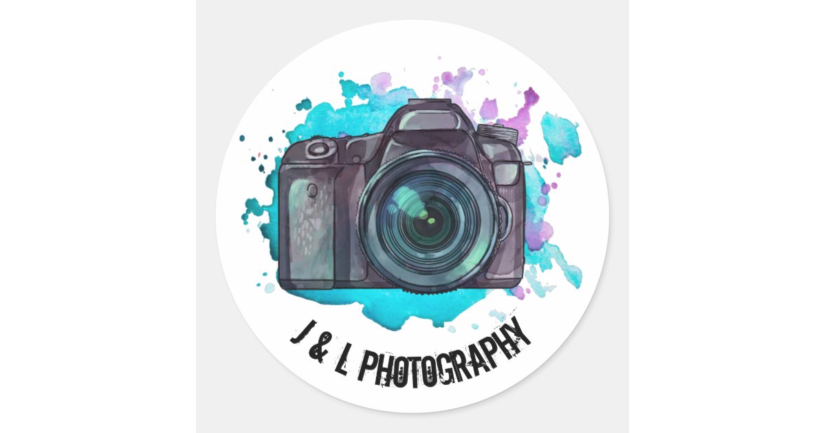 Custom Camera Photographer Label Stickers | Zazzle