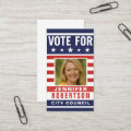 Custom Campaign Election Business Card | Zazzle