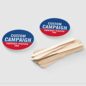 Custom Campaign Gear - Basic Red Blue Parade Hand Fan | Zazzle