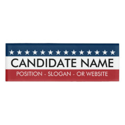 Custom Campaign Gear with Name and Text Name Tag | Zazzle