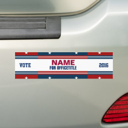 Custom Campaign Political Template Bumper Sticker | Zazzle
