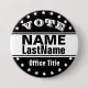 Custom Campaign Template Black / White Button | Zazzle
