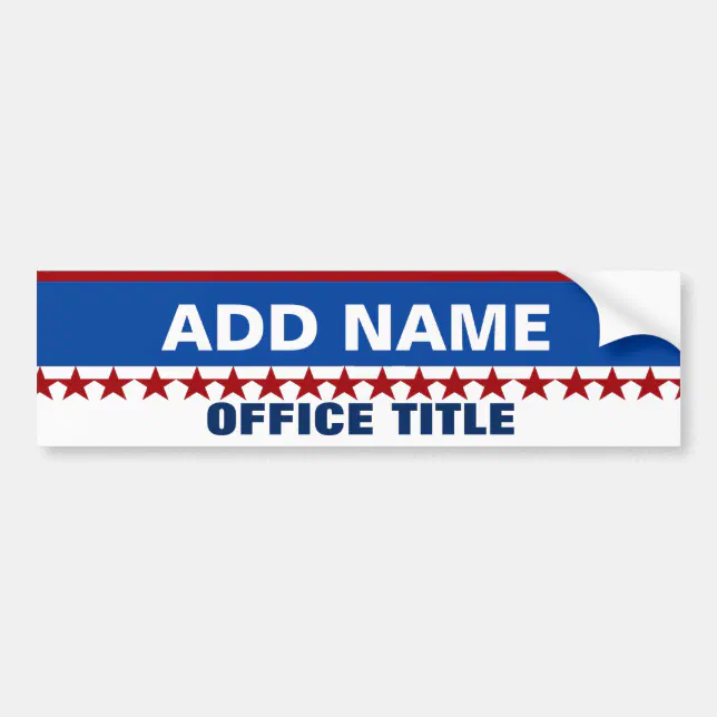Custom Campaign Template Bumper Sticker | Zazzle