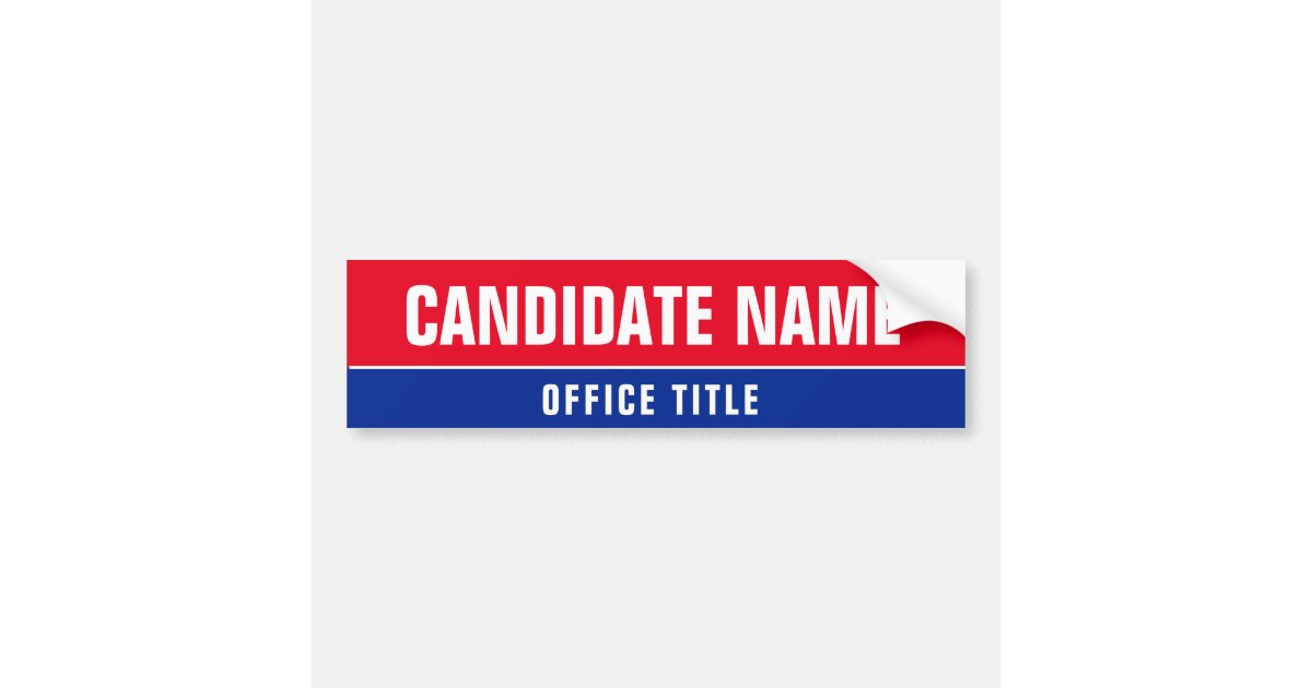 Custom Campaign Template Bumper Sticker | Zazzle