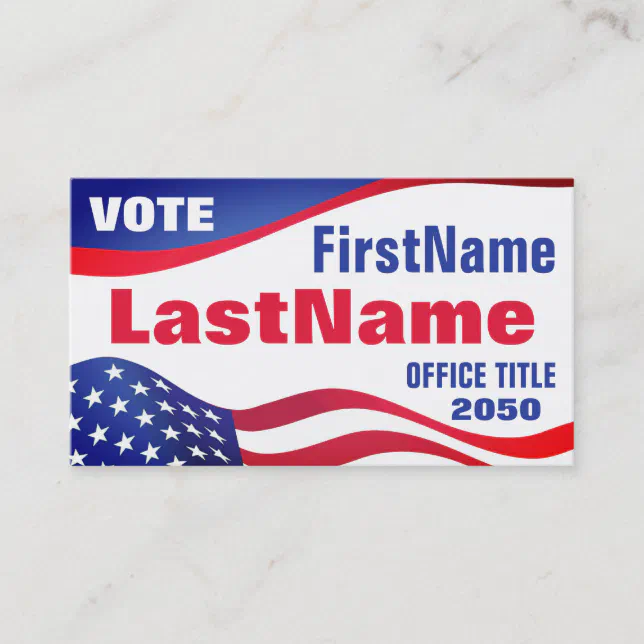 Custom Campaign Template Business Card | Zazzle
