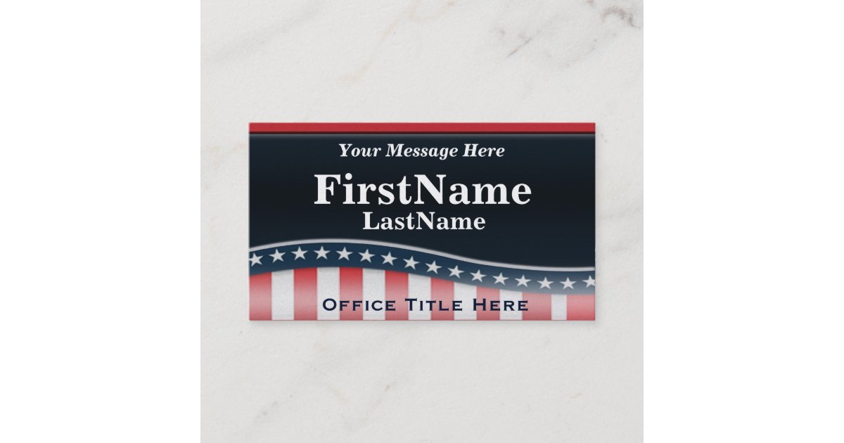 Custom Campaign Template Business Card | Zazzle