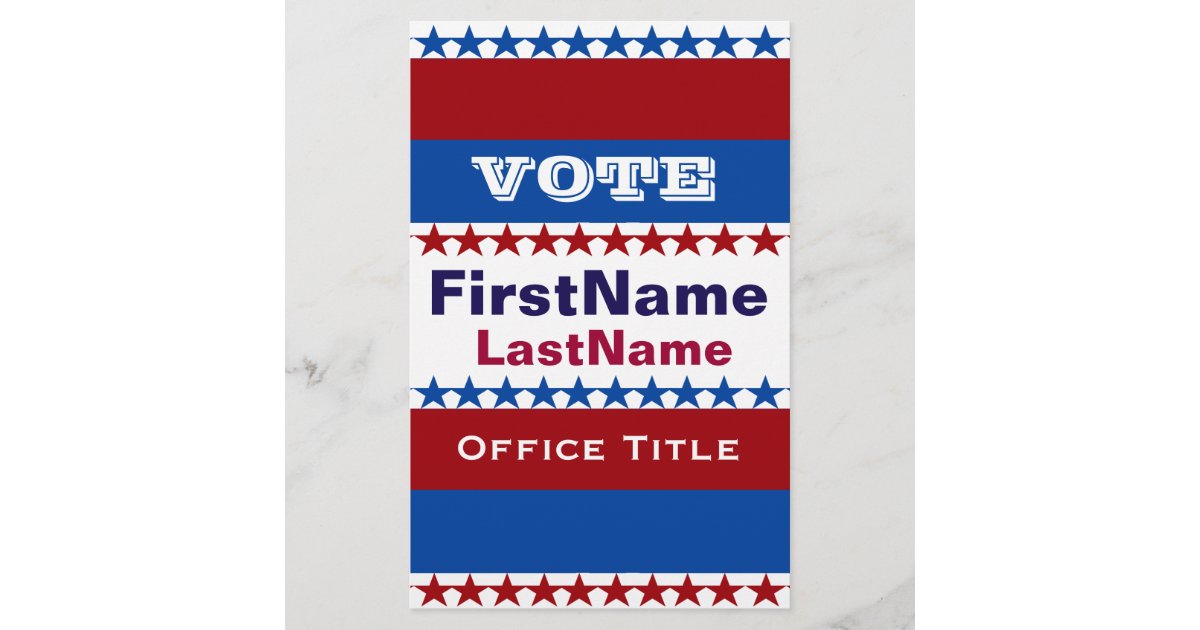 Custom Campaign Template Flyer | Zazzle