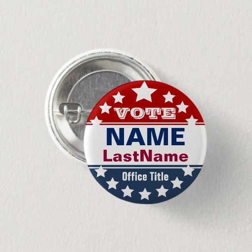 Custom Campaign Template Pinback Button | Zazzle