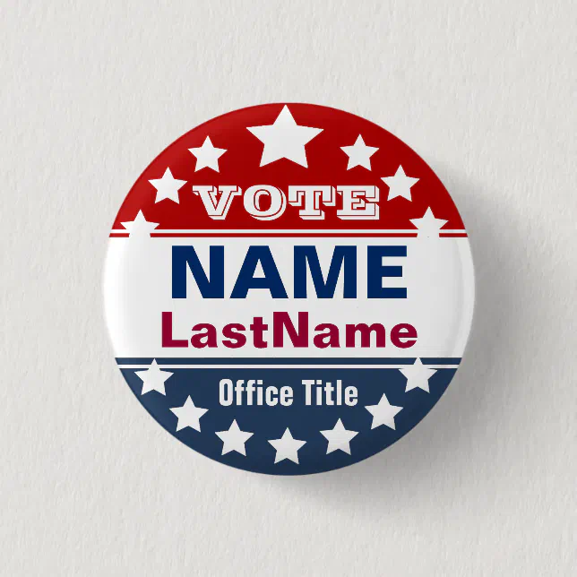 Custom Campaign Template Pinback Button | Zazzle