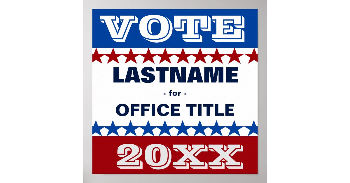 Custom Campaign Template Poster | Zazzle