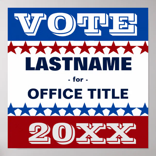 Custom Campaign Template Poster | Zazzle