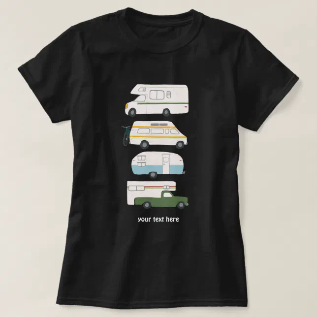 CUSTOM Campervan vanlife RV Trailer T-Shirt | Zazzle