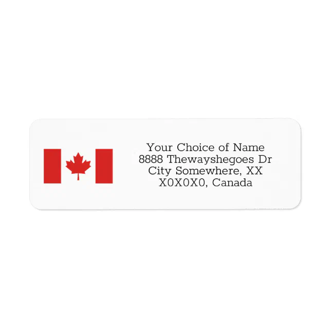 Custom Canadian Flag Canada Label | Zazzle