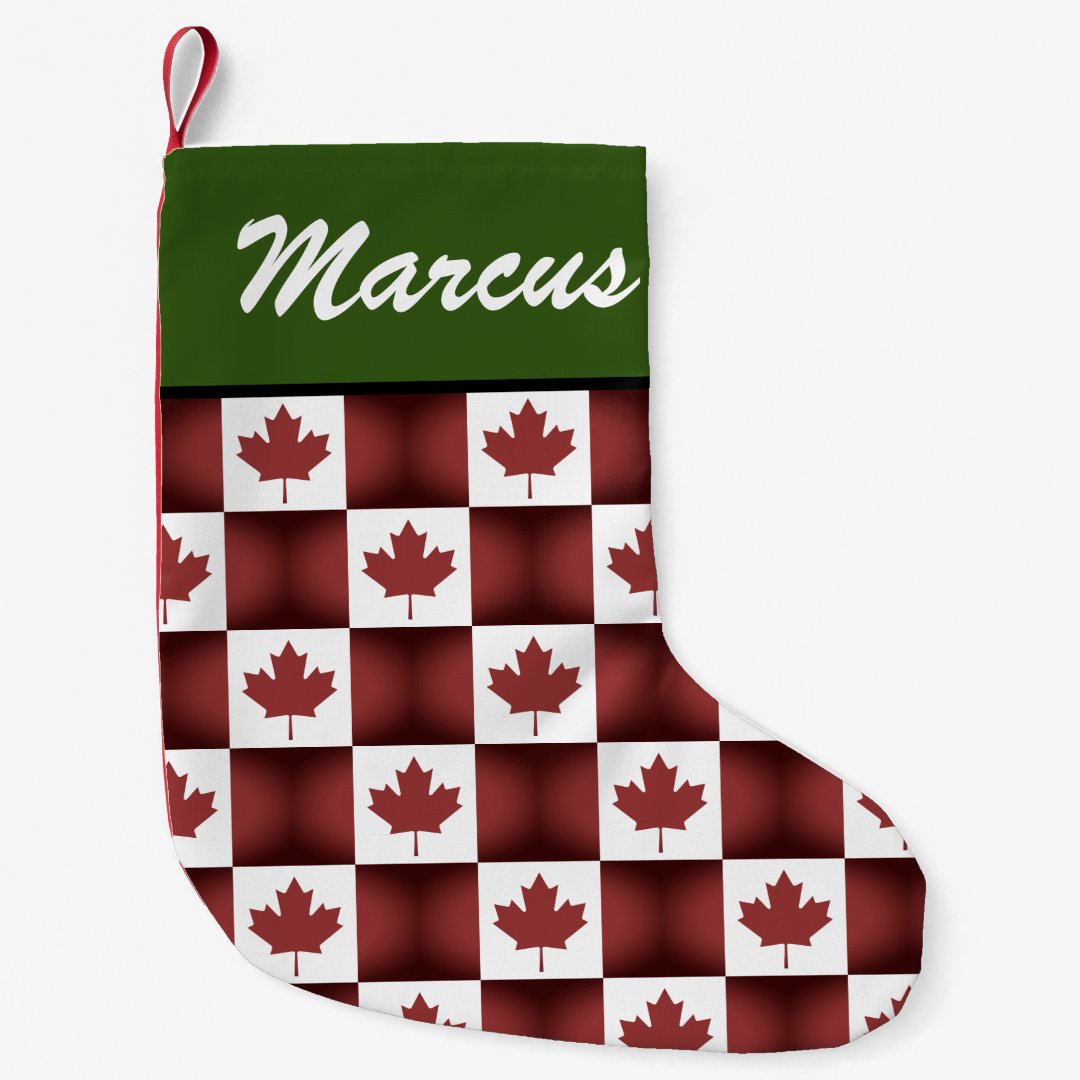 Custom Canadian flag of Canada maple leaf pattern Small Christmas ...