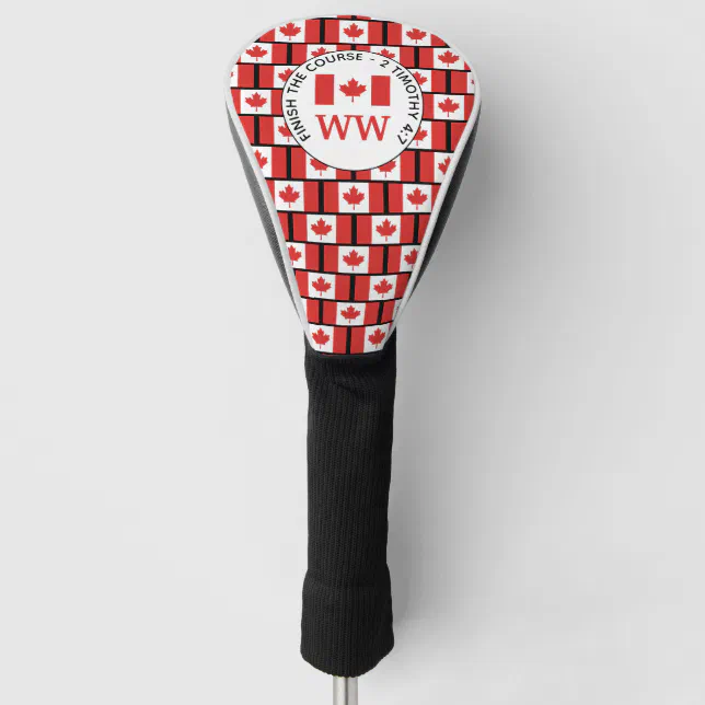 Custom Canadian Flag of Canada Monogram DRIVER Golf Head Cover | Zazzle