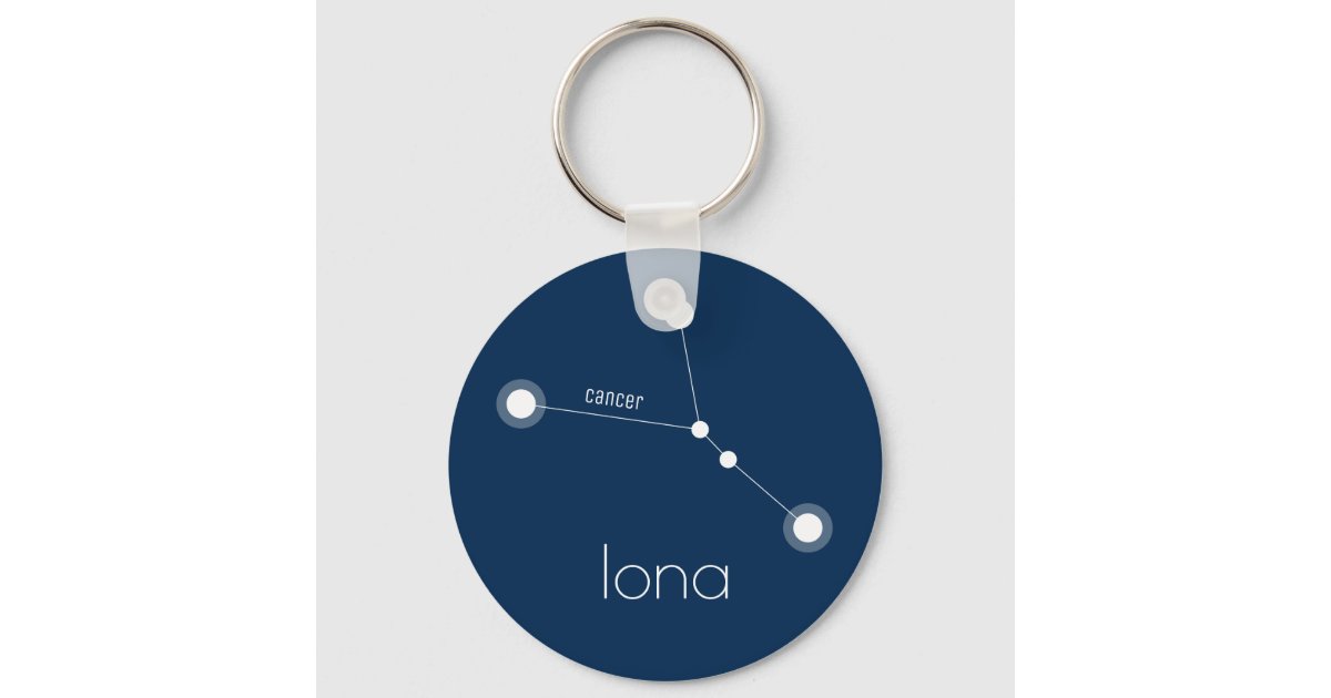 CUSTOM Cancer Zodiac Constellation Keychain | Zazzle