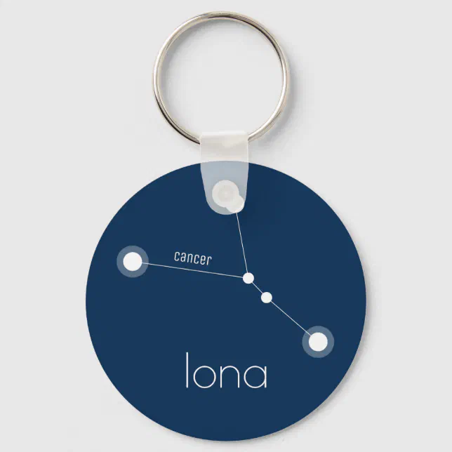 CUSTOM Cancer Zodiac Constellation Keychain | Zazzle
