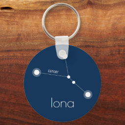 CUSTOM Cancer Zodiac Constellation Keychain | Zazzle