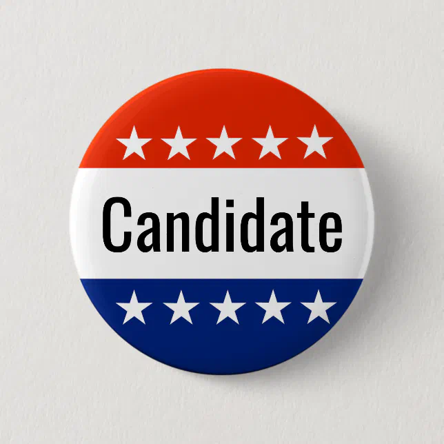 Custom Candidate Campaign 2026 Election Pinback Button | Zazzle
