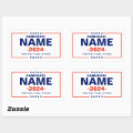 Custom Candidate Name Rectangular Sticker | Zazzle