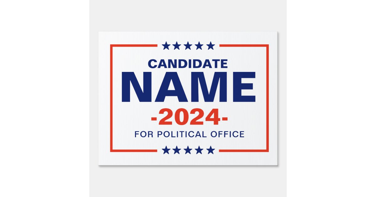 Custom Candidate Name Sign | Zazzle