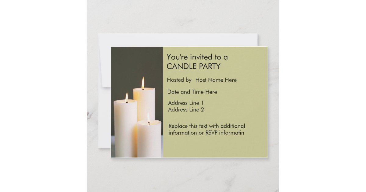Custom Candle Party Invites | Zazzle