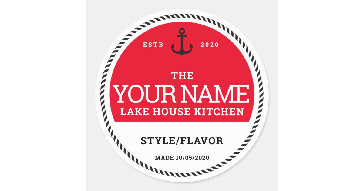 Custom Canning Labels - Add your own words | Zazzle