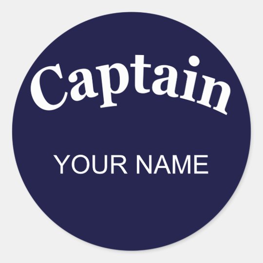 CUSTOM CAPTAIN CLASSIC ROUND STICKER | Zazzle.com